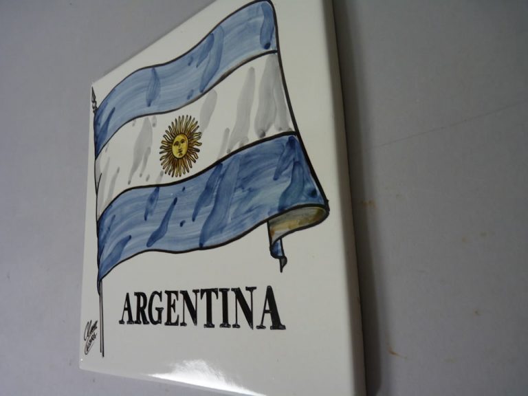 Azulejo de Cerámica “Bandera Argentina” – Cerámicas Claur