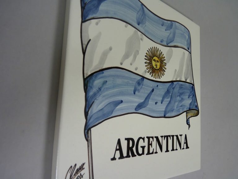 Azulejo de Cerámica “Bandera Argentina” – Cerámicas Claur